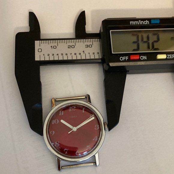 Timex | Accessories | Vintage Timex Red Dial Watch Parts Or Restore ...